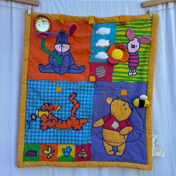 Disney | Other | Vintage Disney Winnie The Pooh Baby Floor Play Mat ...
